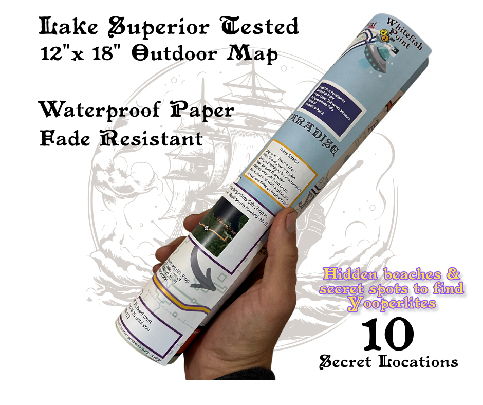Yooperlites Treasure Map - 12"x18" Yooperlite Map