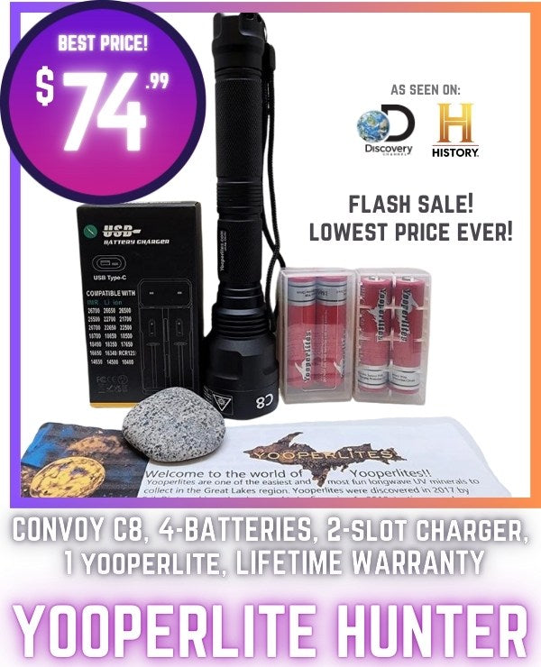 C8 Convoy Longwave 365nm Filtered UV Flashlight - Yooperlite Hunter Pa ...